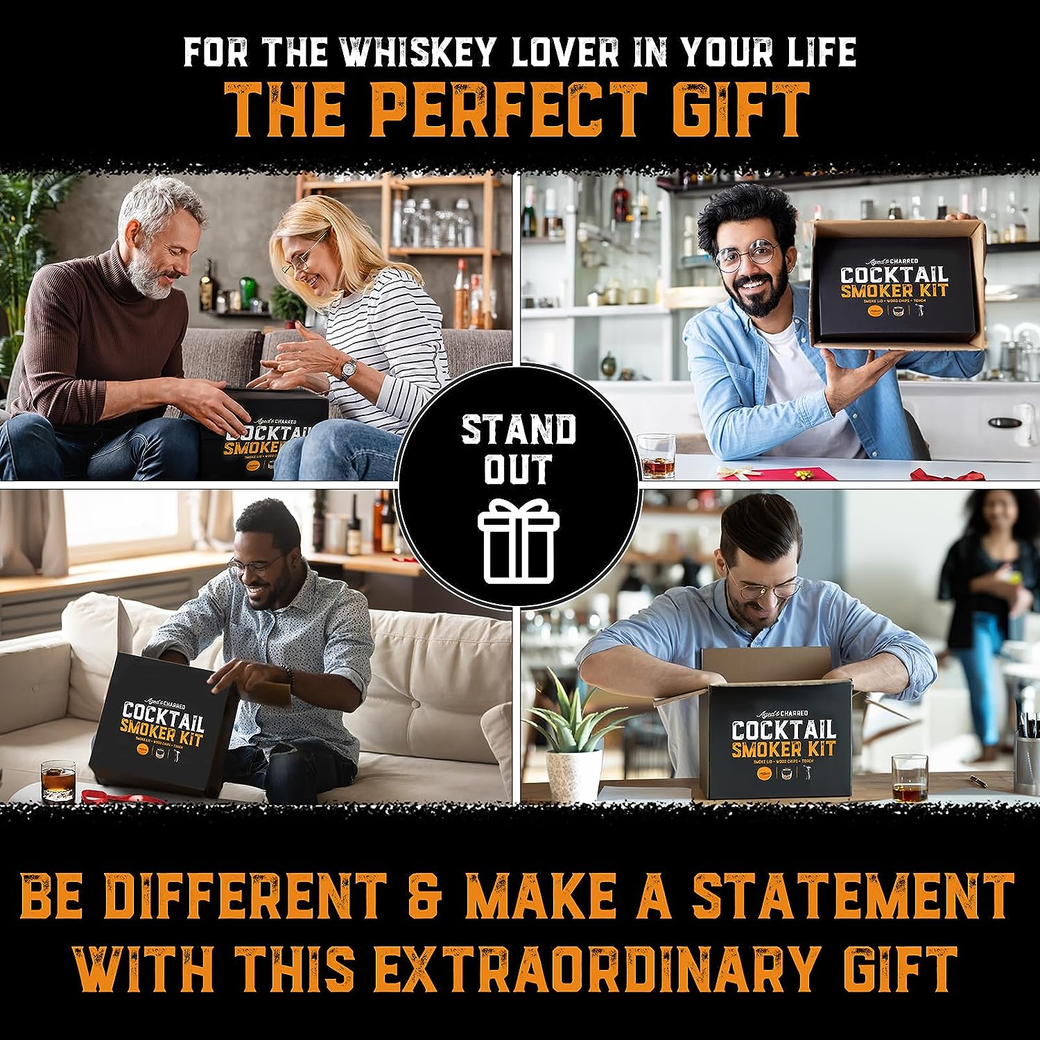 Drink Smoker Lid Kit (No Butane) - Aged & Charred