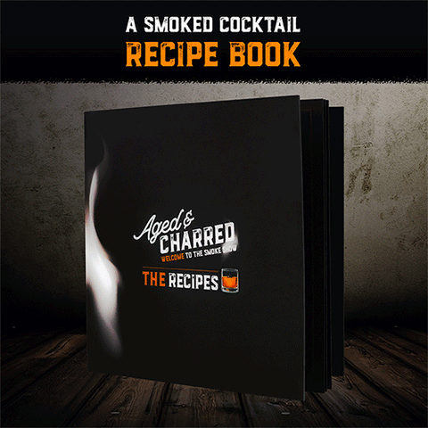 Smoke Lid Premium Kit - Cocktail Smoker Top In Wooden Box - Aged & Charred